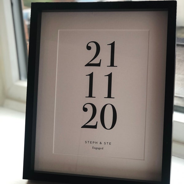 Custom Date Print, With Personalised Special Date, Name and Location ...