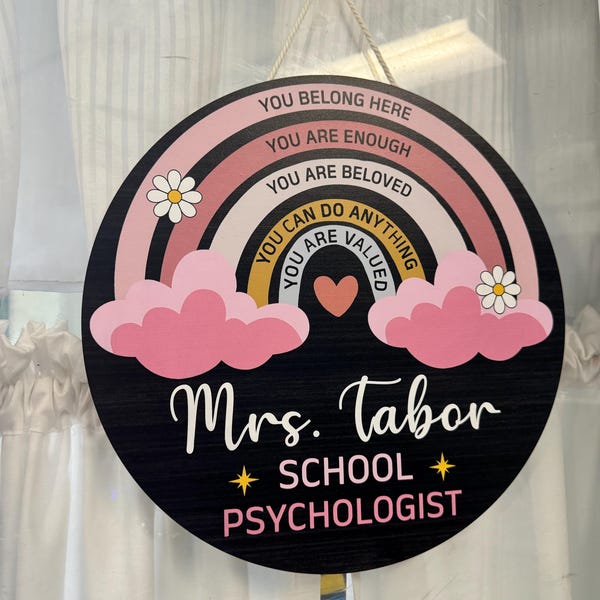 School Social Worker Office Sign, Social Worker Door Hanger ...