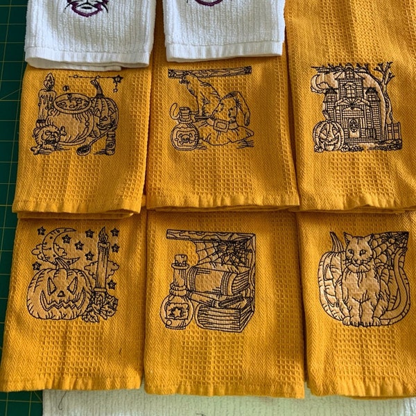 Halloween Redwork ( 7 Machine Embroidery Designs by ATW) 4X4 Hoop - Etsy