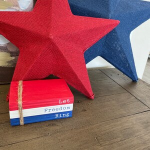 Patriotic Book Stacks Summertime Book Bundles USA Decor Farmhouse Book ...