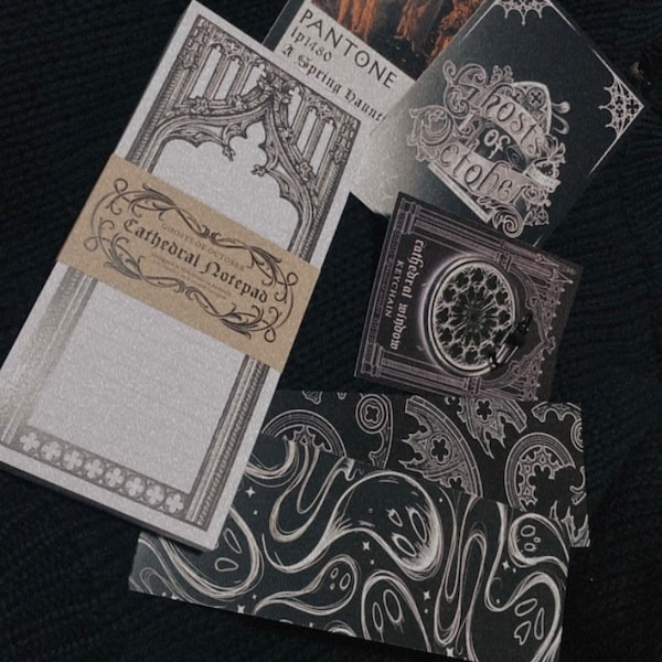 Basilica Notepad BLACK Gothic Stationery Gothic Architecture Goth ...