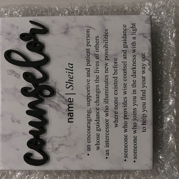 3D Marble Great Leader Definition Plaque With Stand, Thank You Mentor Sign, Boss Retirement ...