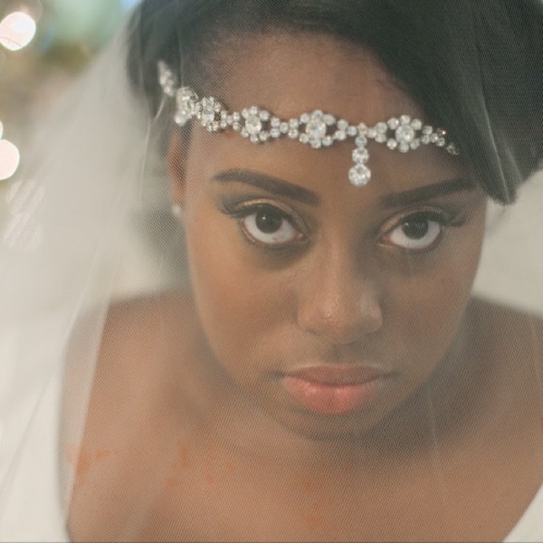 Gorgeous Bridal Head Circlet Head Piece With Rhinestones and Crystals ...