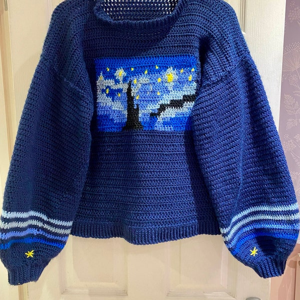 Starry Night Sweater - Crochet Pattern - Etsy