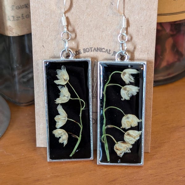 Real Fern & Forget Me Not Flower Necklace - Handmade in Maine - Etsy