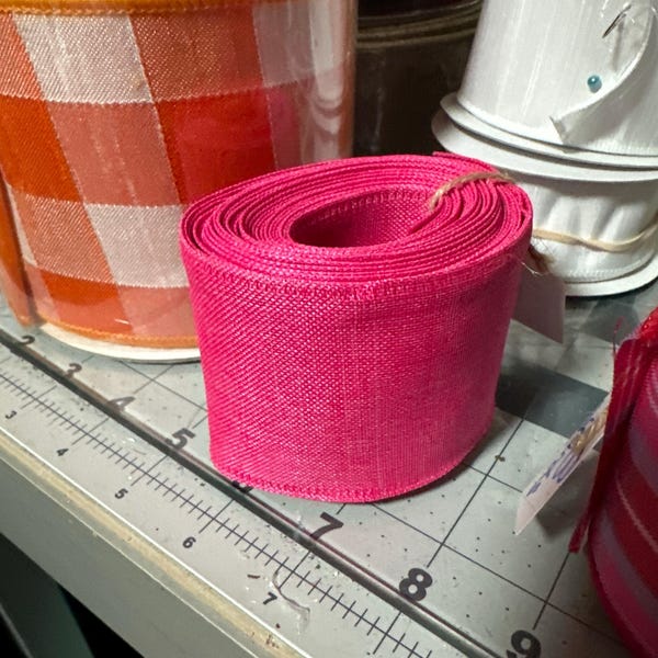 2.5” Christmas Wreaths With Bells Wired Ribbon #451 - Sold by the Yard ...