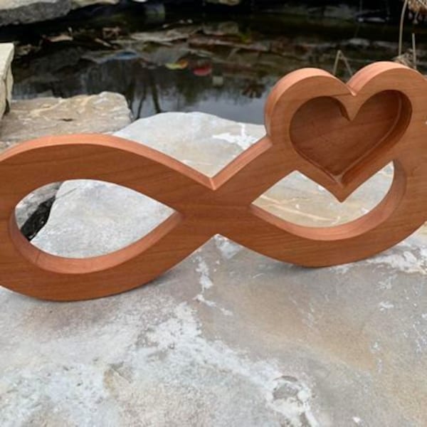 Beautiful Wooden Infinity Heart Sign or Ring Holder, Easel CNC File and ...