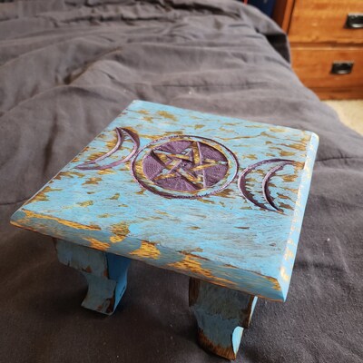 Handmade Triple Moon Alter Table Available in Multi Colors. - Etsy