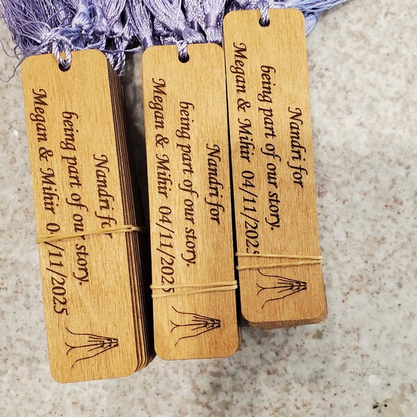 Custom Wooden Bookmarks Favor - Wedding Gift for Guests - the Perfect ...