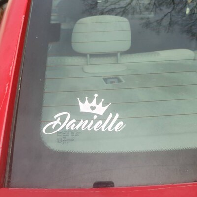 Queen Crown Custom Name Decal Di Cut Decal Home/laptop/computer/truck ...