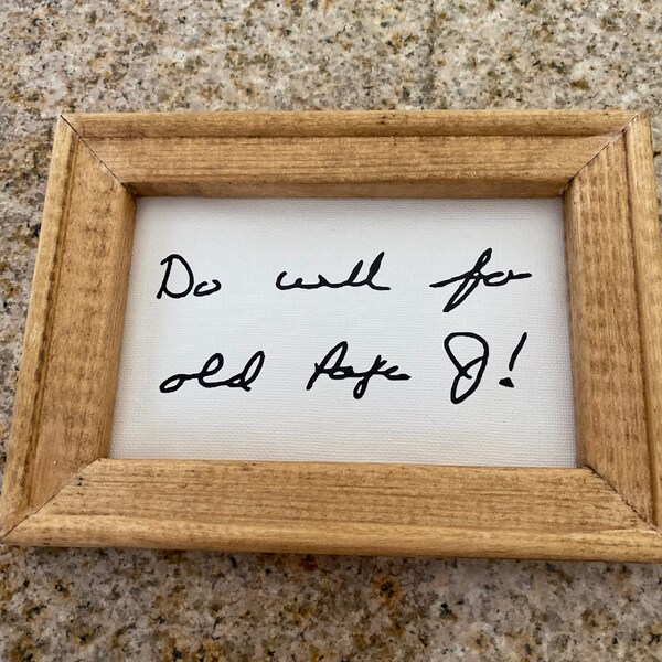 Original Handwriting Gift | Custom Handwriting Canvas Sign ...