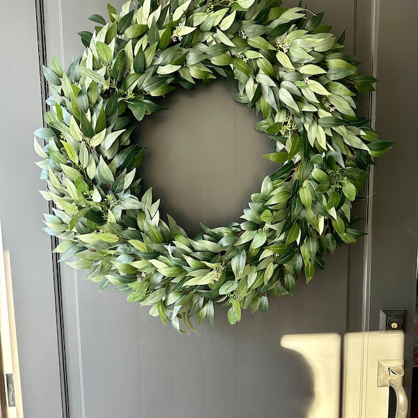 Extra Large Everyday Greenery Wreath, Wedding XL Wreath, Church Door ...