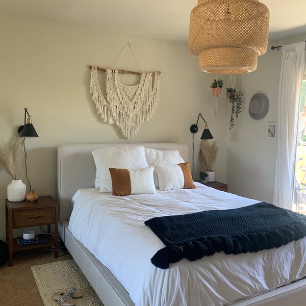 Large Macrame Wall Hanging for the Headboard of a Boho Style Bedroom ...