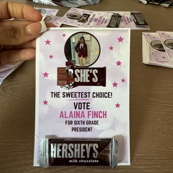 Chocolate Candy Tag, Election Campaign Voting Cards, Vote for Me ...