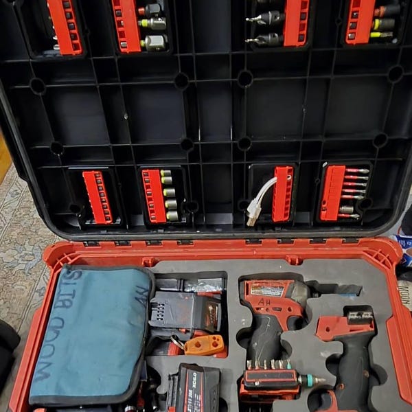 Milwaukee Packout Toolbox Lid Bit Storage: Custom Packout Accessories ...