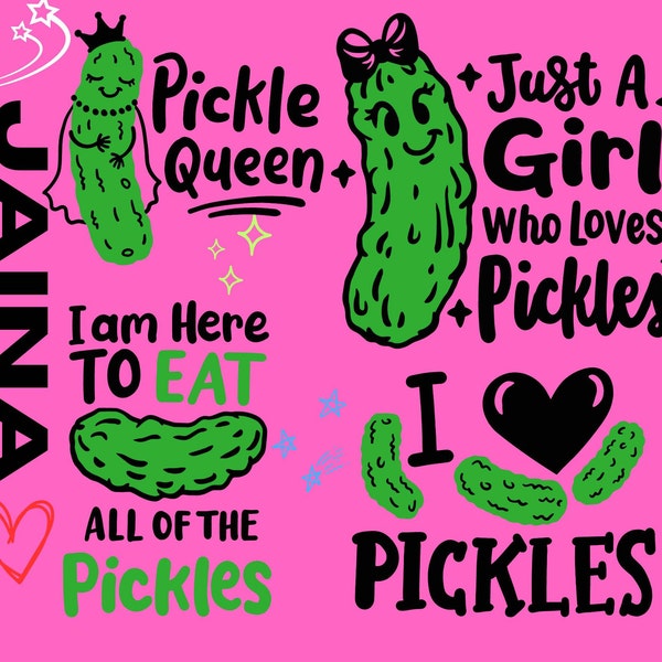 Pickles Svg Bundle Cricut Pickles Png Bundle Shirt Design Pickles ...