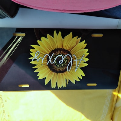 Sunflower License Plate, License Plate Frame, License Plate Art, Car ...