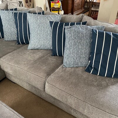 Blue Pillow Cover. Blue Throw Pillow, Blue Euro Sham, Blue Covers for ...