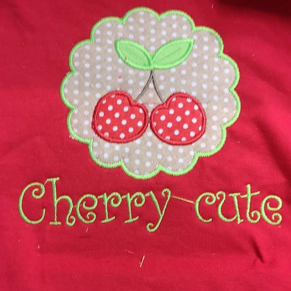 Cherry Applique Embroidery Design,cherry Embroidery,fruit Applique ...
