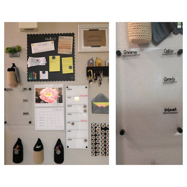 Blank Acrylic Dry Erase Board, 2025 Vision Board, 1/4" Thick Clear ...