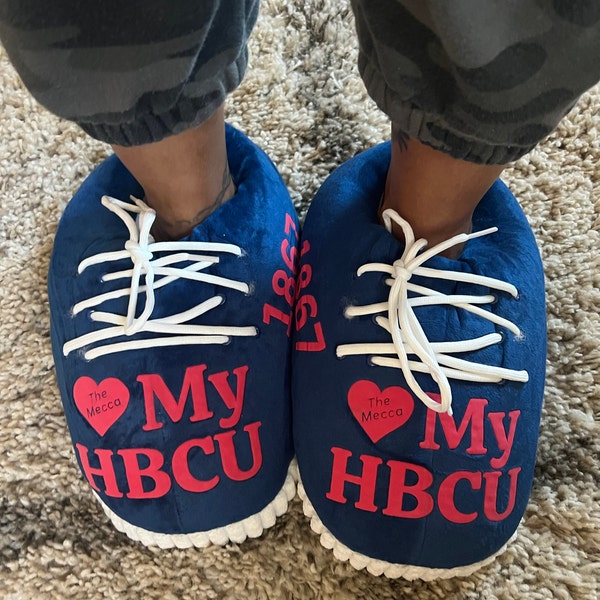 HBCU Inspired Puffy Snug Slippers - Howard - Etsy
