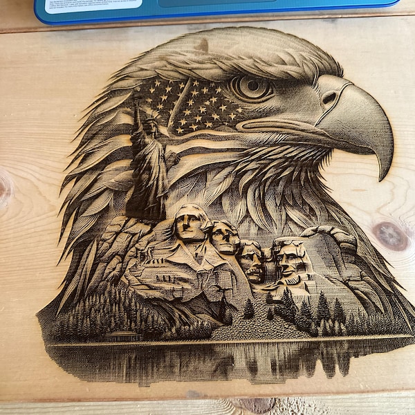 Laser Engraving PNG File | Digital Download | American Bald Eagle ...