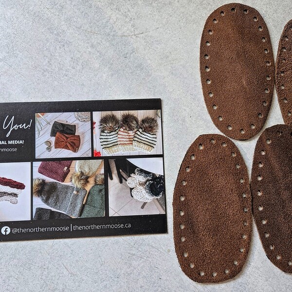Suede Leather Soles With Crochet Bootie Pattern // Precut Soles for ...