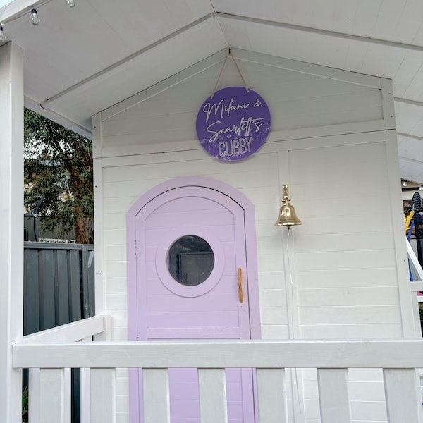 Personalised Acrylic Cubby House Sign | Kids Sign | Cubby House Decor ...