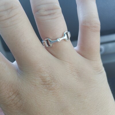 Snaffle Bit Horse Ring Snaffle Bit Sterling Silver Equestrian Jewelry ...