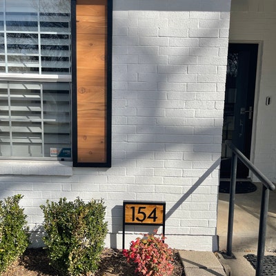 House Number Stake for Yard Reclaimed Wood House Number Sign for Garden ...