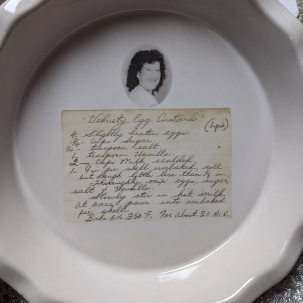 Custom Red Fluted Pie Plate, Recipe Pie Plate, Recipe Dish, Wedding ...