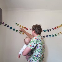 Rainbow ABC Garland. Alphabet Garland. Nursery Wall Decor. Educational ...