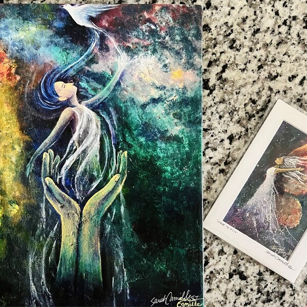 Deeper - Fine Art Print Prophetic Tree of Life Waterfall Double Rainbow ...