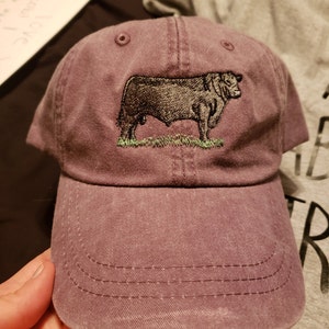 BLACK ANGUS Cow Farm Hat One Embroidered Men Women Rancher Cap Price ...