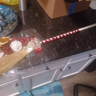 Customized Wedding Jumping Broom L Champagne L Traditional Wedding ...