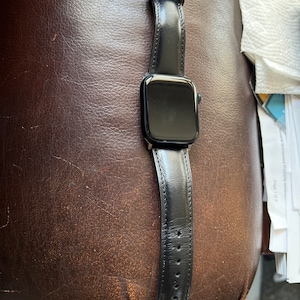 Red Genuine Leather Apple Watch Band 42mm, 38mm, 40mm, 44mm, 49mm for ...