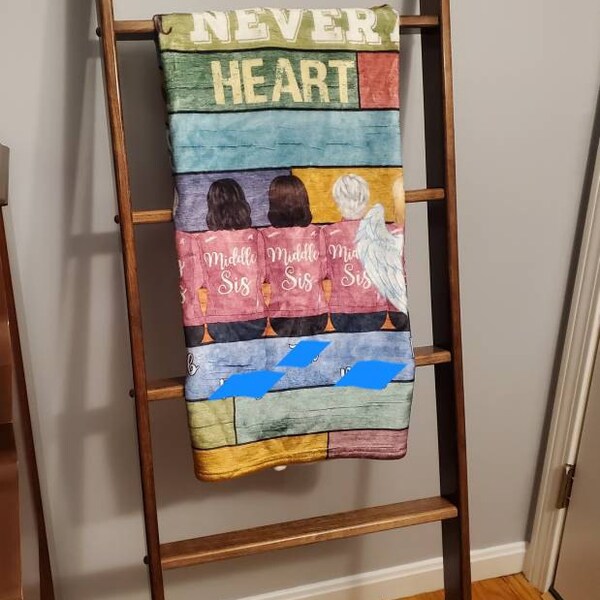 60" Tall Cherry Ladder Quilt Rack, 6 Different Widths Available, 26 ...