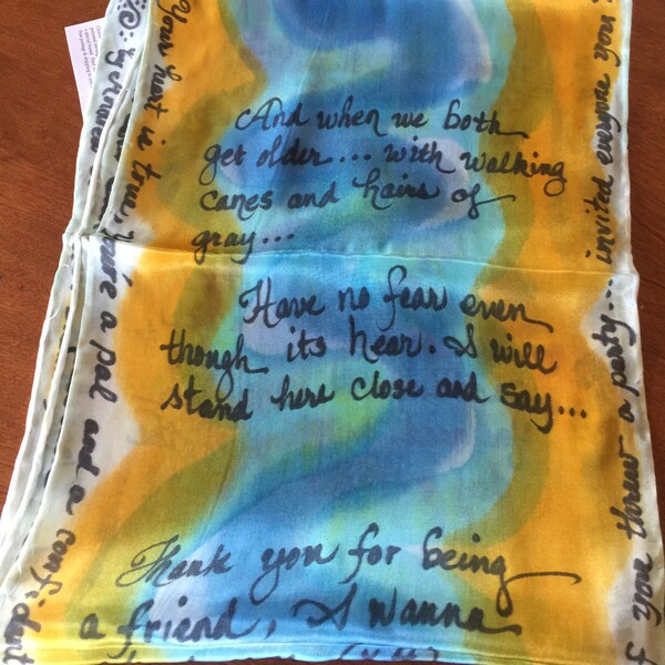 Iris Apfel Life Lessons and Quotes, Handwritten on a Hand Dyed Silk ...