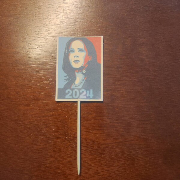 Kamala Harris 2024 Presidential Election Cupcake Toppers, Debate Party ...