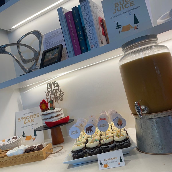 Chic | Folded Food Tent Card Template, Simple Elegant Minimalist Labels ...