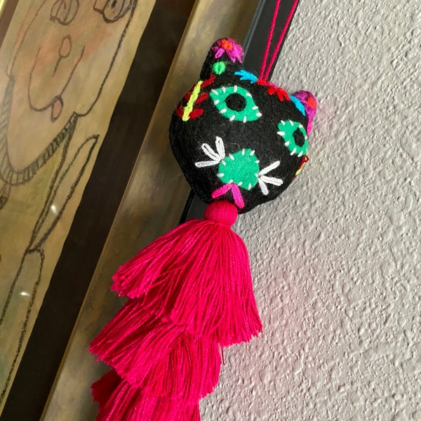 Tenango Tassel, Otomi Tassel, Colorful Tenango Art, Tenango Embroidery ...