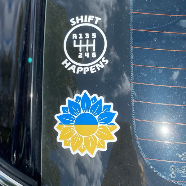 6 Speed Gear Vinyl Decal, 6 Speed Shift Happens Stick Shift Manual Car ...