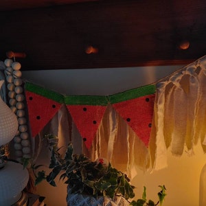 Watermelon Garland Summer Decor Watermelon Banner Summer Party Decor ...