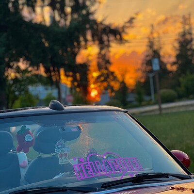 Hellacute Rear Windshield Banner // Windshield Banner // Car Banner ...