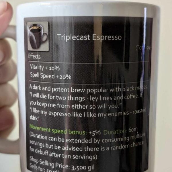 FFXIV High Quality Coffee, HQ Tea, High Quality Brew, Ffxiv Gift, Ffxiv ...