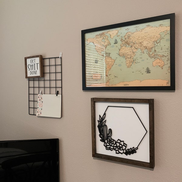 World Map - Rustic Style | Uncustomized | Old Style Wall Map | Map ...