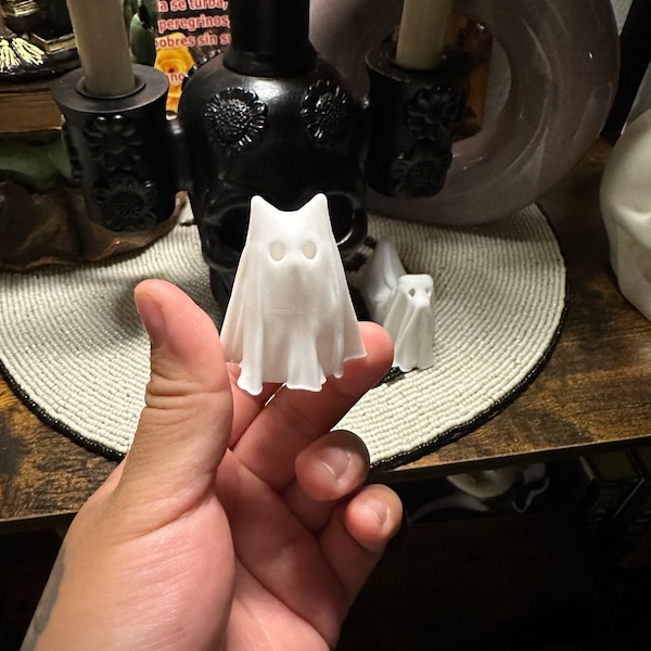 Cute Halloween Horned Ghost And/or Friendly Pets, Ghost Cat, Ghost Dog ...