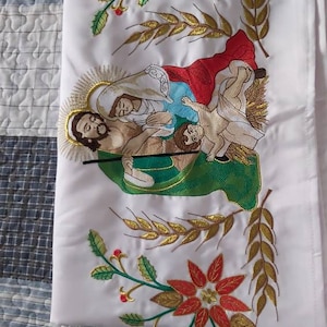 Marian Embroidered Applique,liturgical Church Emblem. - Etsy