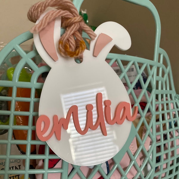 Easter Basket Tag Bunny Tag Basket Tag Easter Tag Easter Basket Tags ...