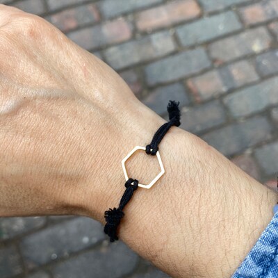 Adjustable Beaded Cord Bracelet / Handmade Beaded Cord Bracelet / Boho ...